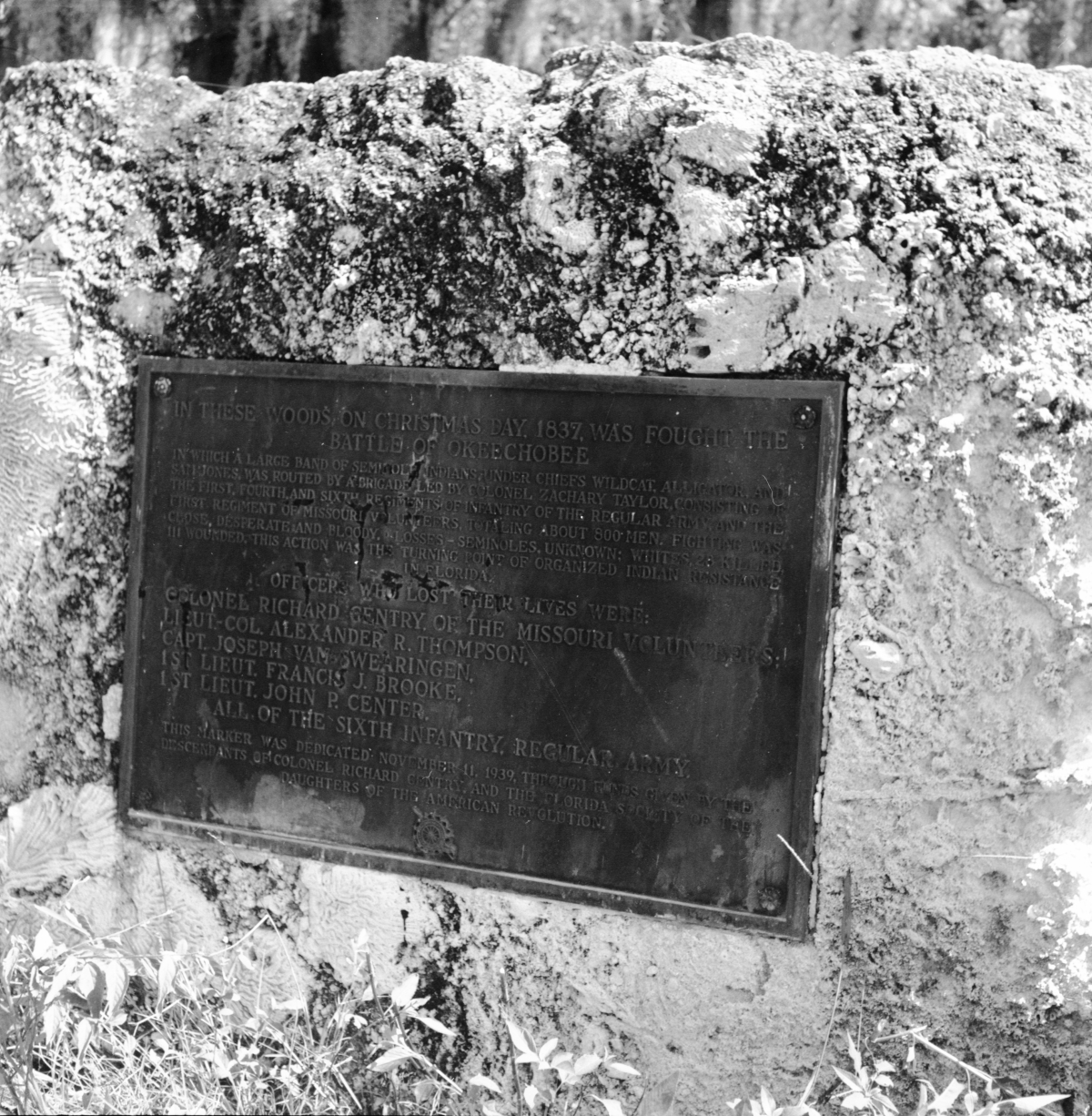 Florida Memory - Battle of Okeechobee historical marker.